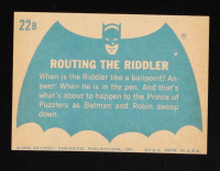 Routing the Riddler 1966 Batman B Series Blue Bat #22B | Pristine Auction