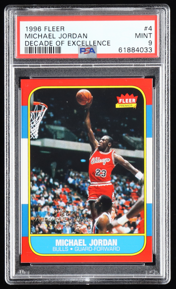 Michael Jordan 1996-97 Fleer Decade of Excellence #4 (PSA 9) | Pristine ...