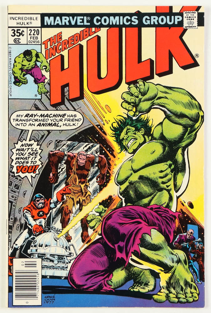 1978 "The Incredible Hulk" Issue #220 Marvel Comic Book | Pristine Auction