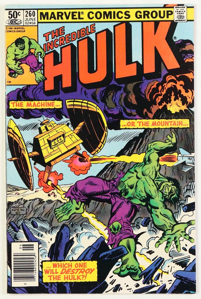 1981 "The Incredible Hulk" Issue #260 Marvel Comic Book | Pristine Auction
