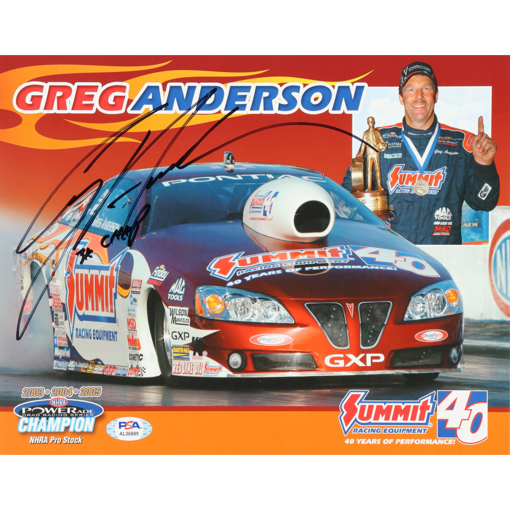 Greg Anderson Signed 8x12 Photo (PSA) | Pristine Auction