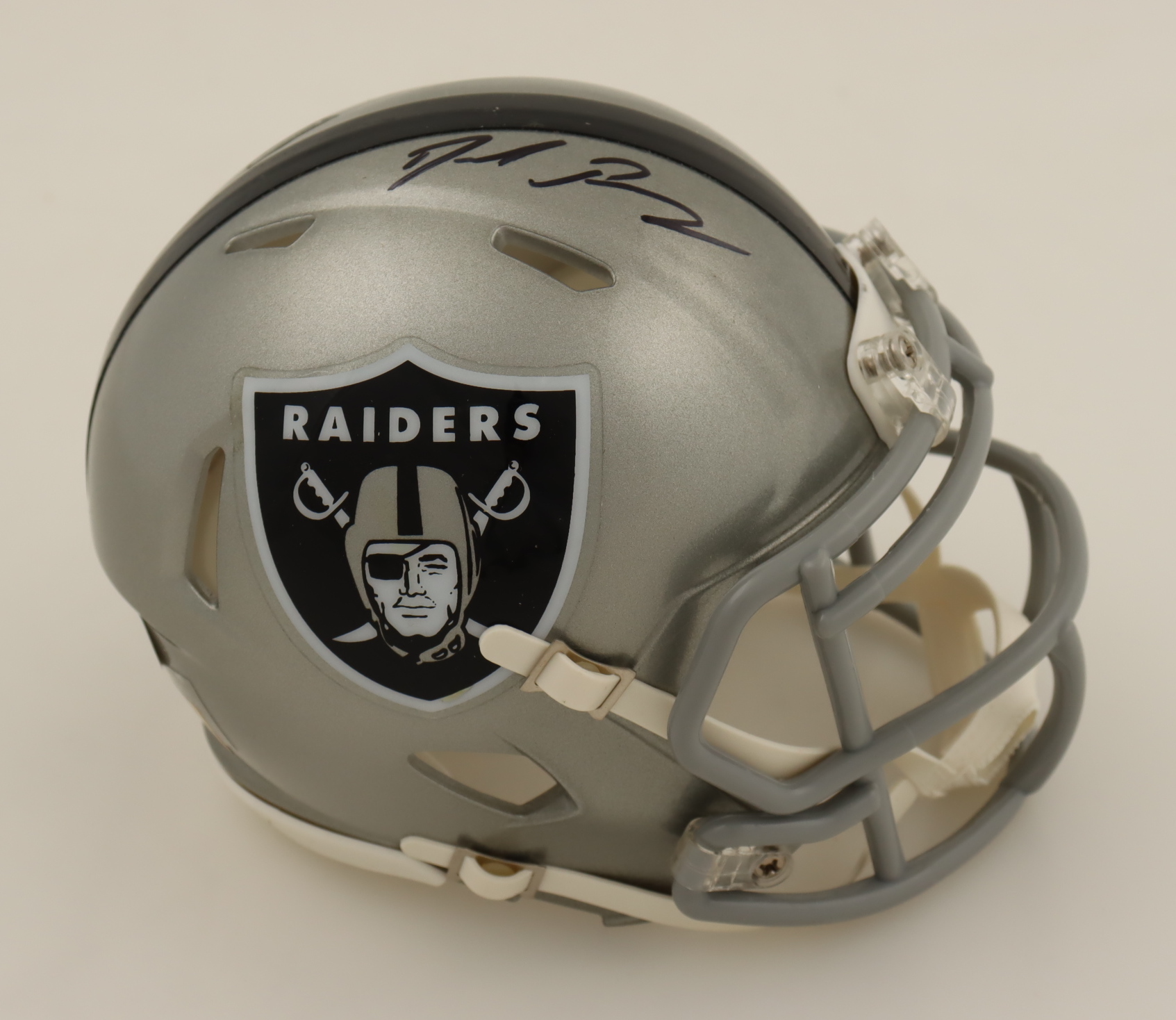 Denzel Perryman Signed Raiders Flash Alternate Speed Mini Helmet (JSA ...