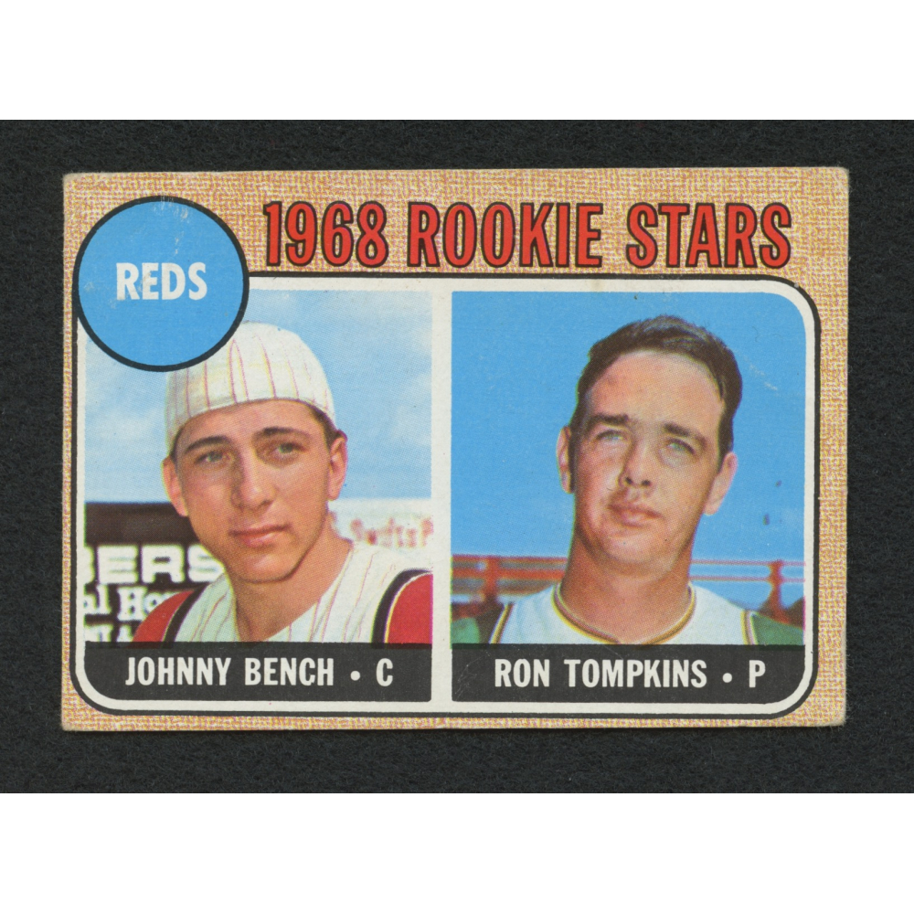 Johnny Bench / Ron Tompkins 1968 Topps #247A Rookie Stars RC | Pristine ...