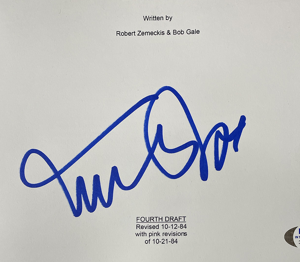 Michael J. Fox Signed "Back to the Future" Movie Script (PSA ...