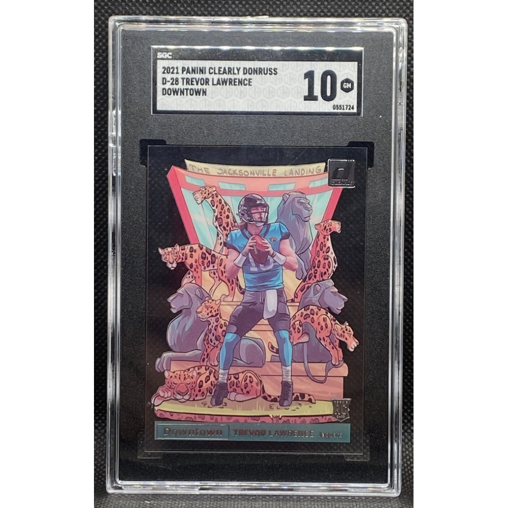 Trevor Lawrence 2021 Clearly Donruss Downtown #28 RC (SGC 10 ...