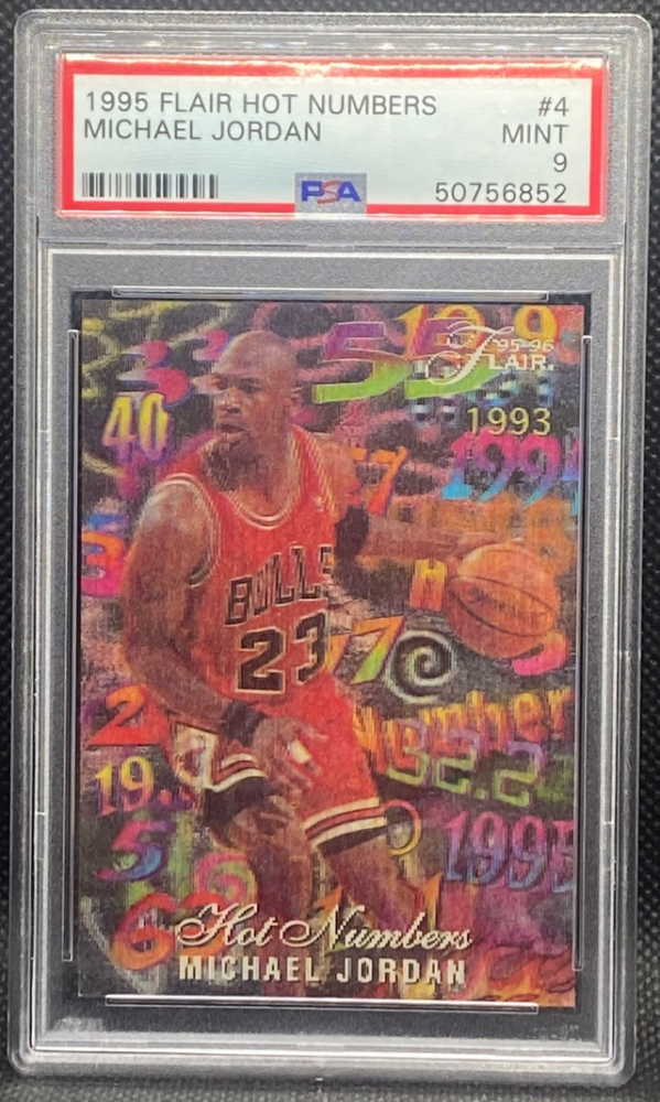 Michael Jordan 1995-96 Flair Hot Numbers #4 (PSA 9) | Pristine Auction