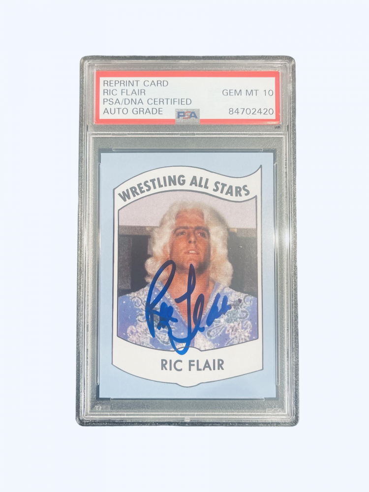 Ric Flair Signed 1982 PWE Wrestling All-Stars Series A #27 Reprint (PSA ...