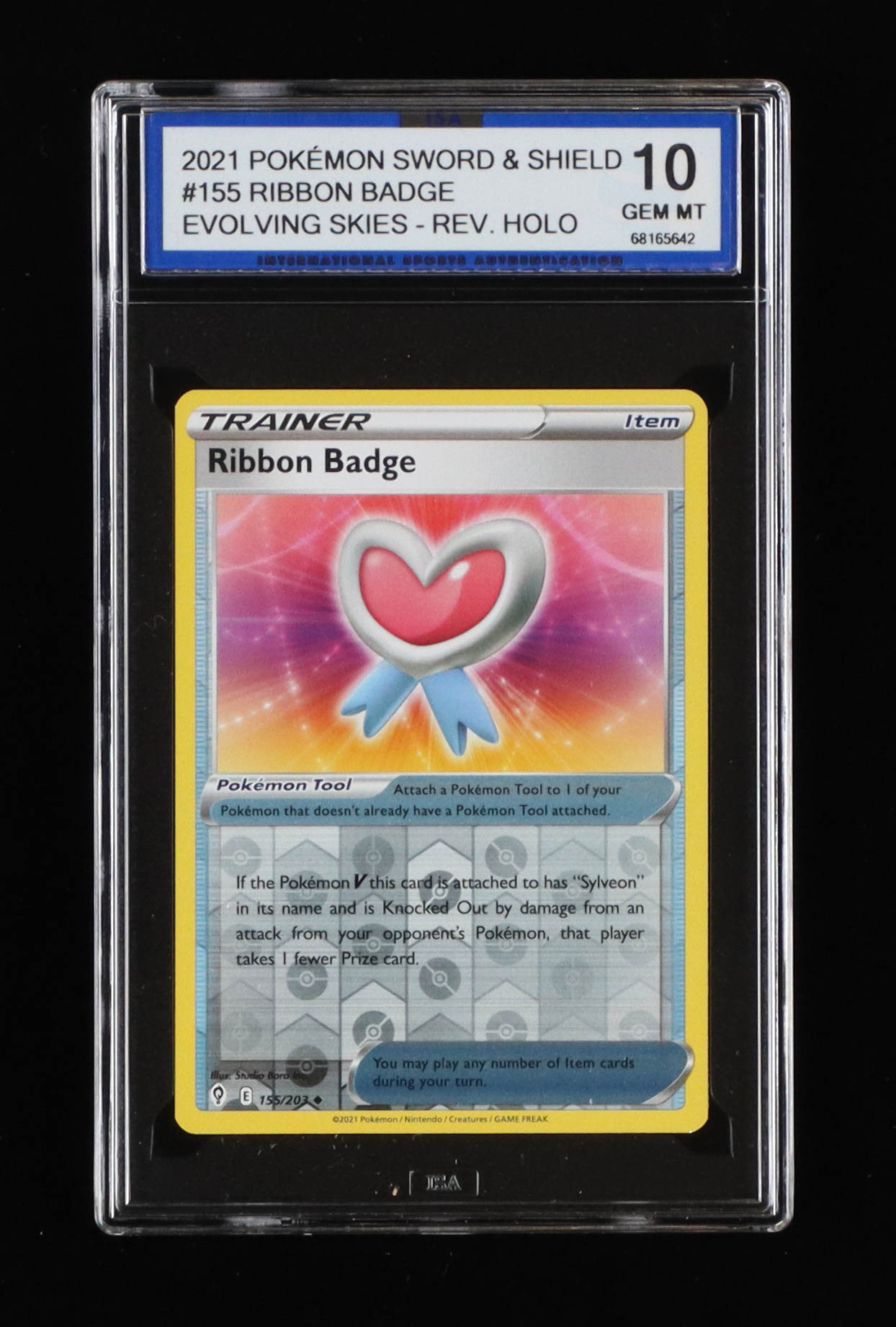 Ribbon Badge 2021 Pokemon Sword and Shield Evolving Skies Reverse Foil ...