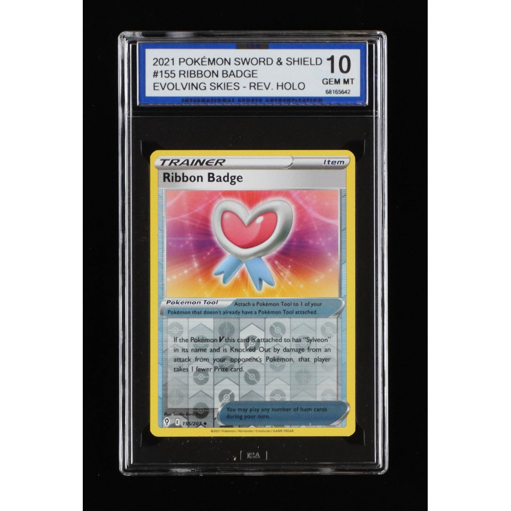 Ribbon Badge 2021 Pokemon Sword and Shield Evolving Skies Reverse Foil ...