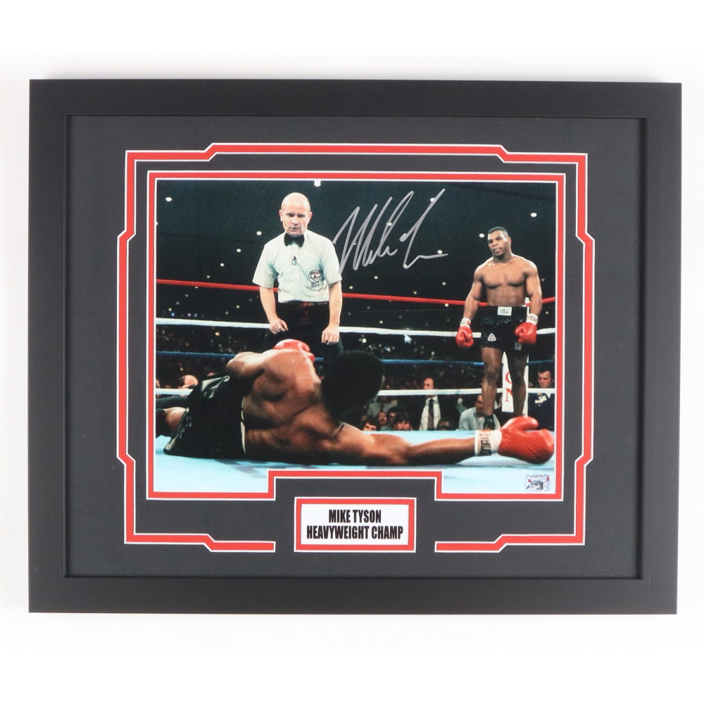 Mike Tyson Signed Custom Framed Photo Display Tyson Pristine Auction