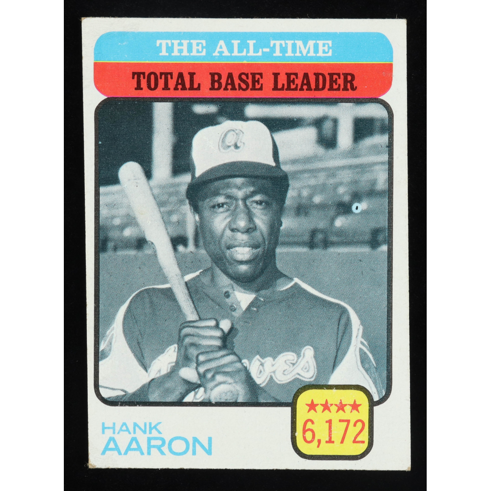 Hank Aaron 1973 Topps #473 All-Time Total Base Leader | Pristine Auction