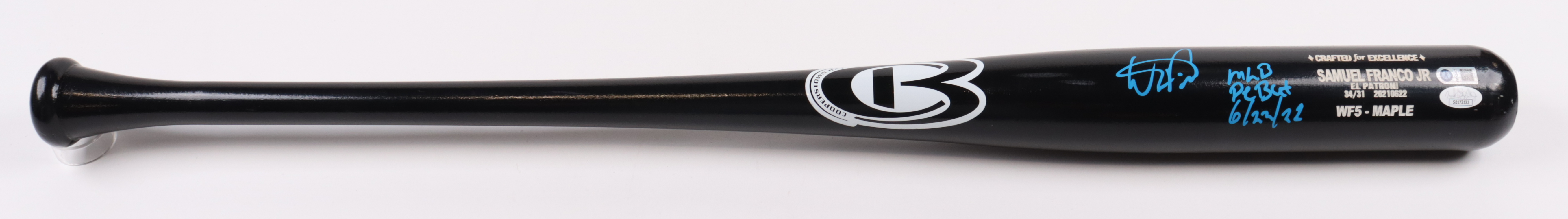 Wander Franco Signed Cooperstown Bat Player Model Baseball Bat ...