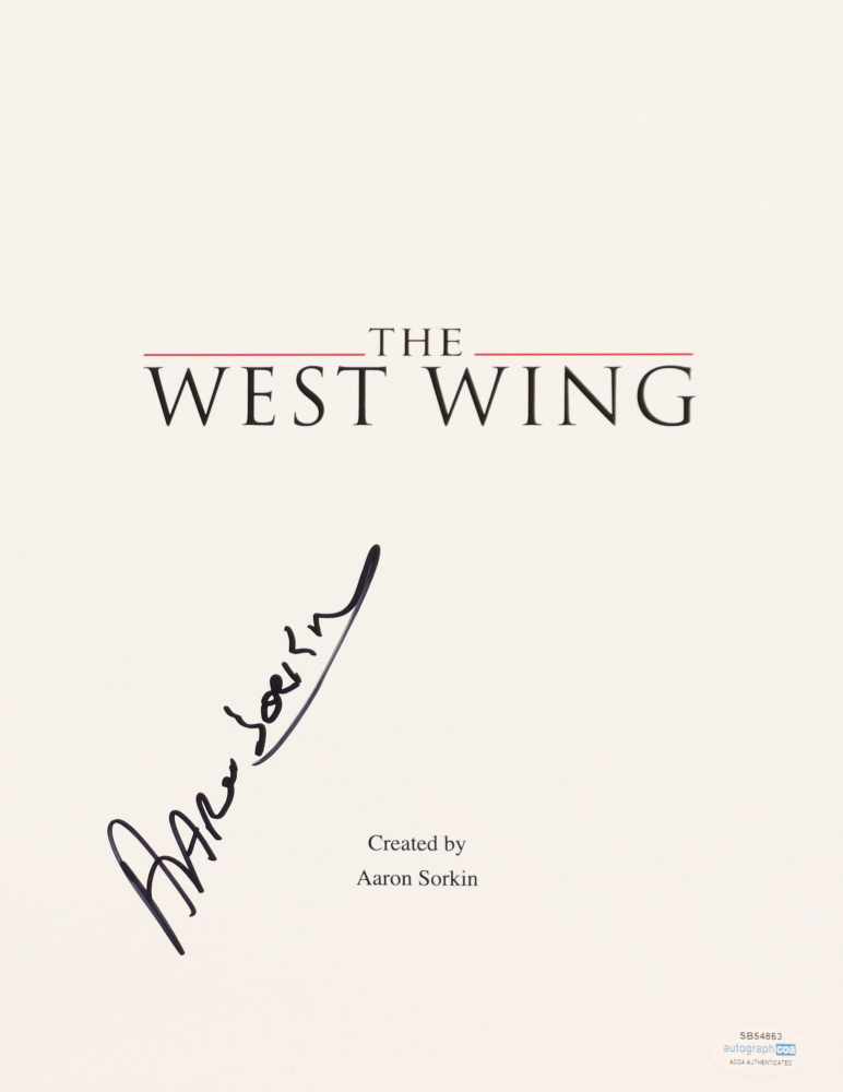 Aaron Sorkin Signed The West Wing 8x10 Photo (AutographCOA) | Pristine ...