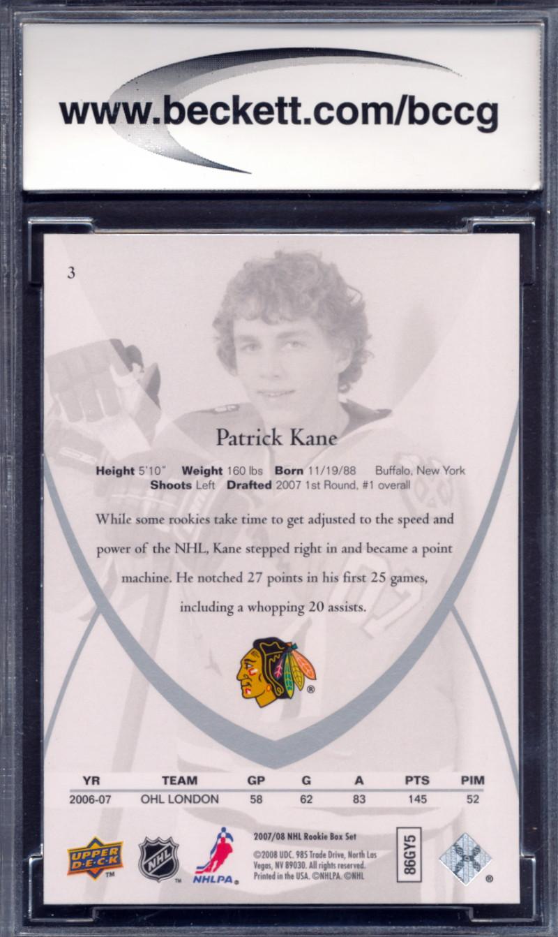 Patrick Kane 2007-08 Upper Deck Rookie Class #3 (BCCG 10) | Pristine ...