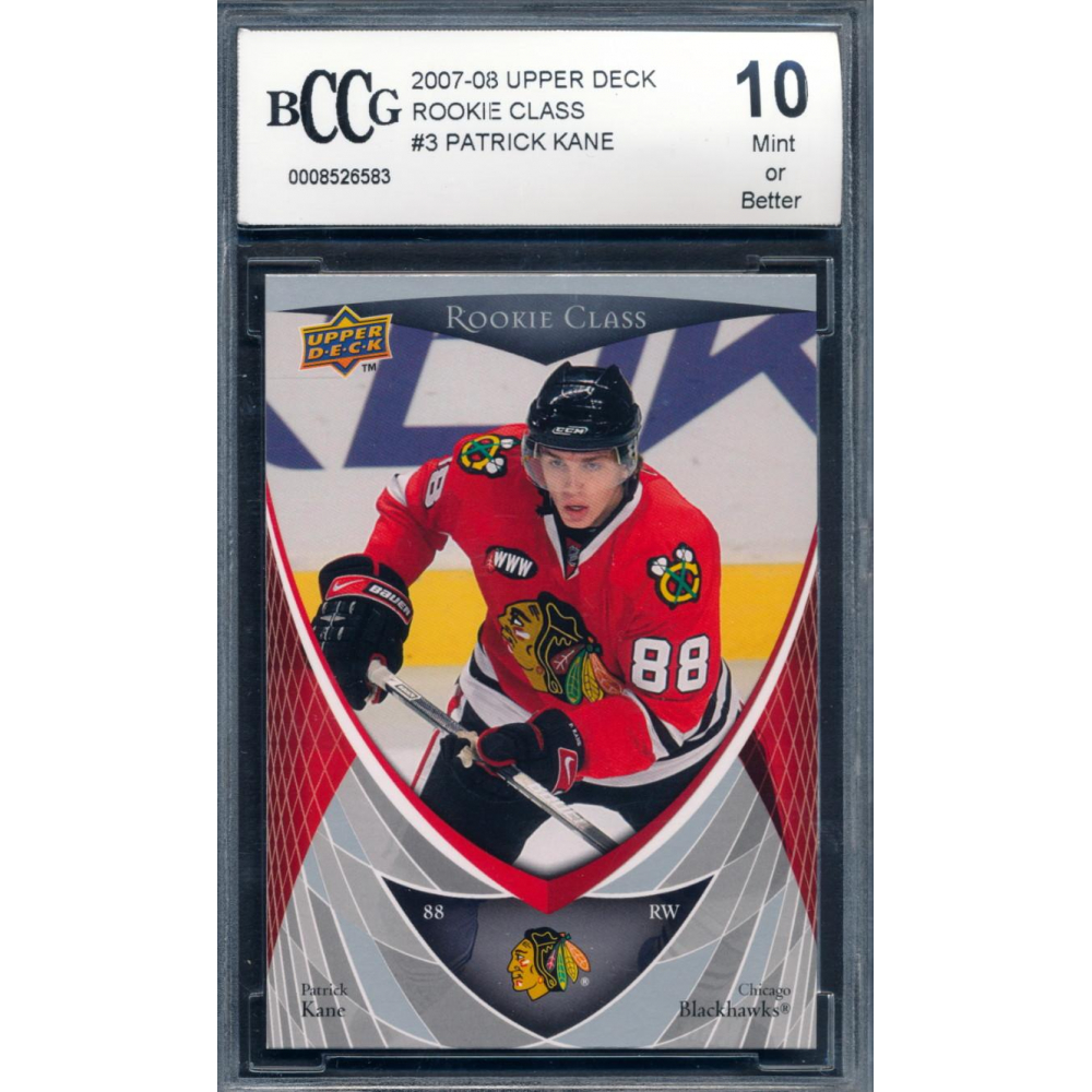 Patrick Kane 2007-08 Upper Deck Rookie Class #3 (BCCG 10) | Pristine ...