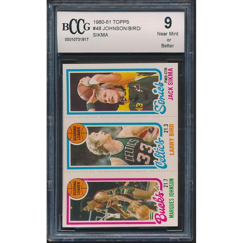 Marques Johnson #143 TL / Larry Bird #30 TL / Jack Sikma #232 1980-81 ...