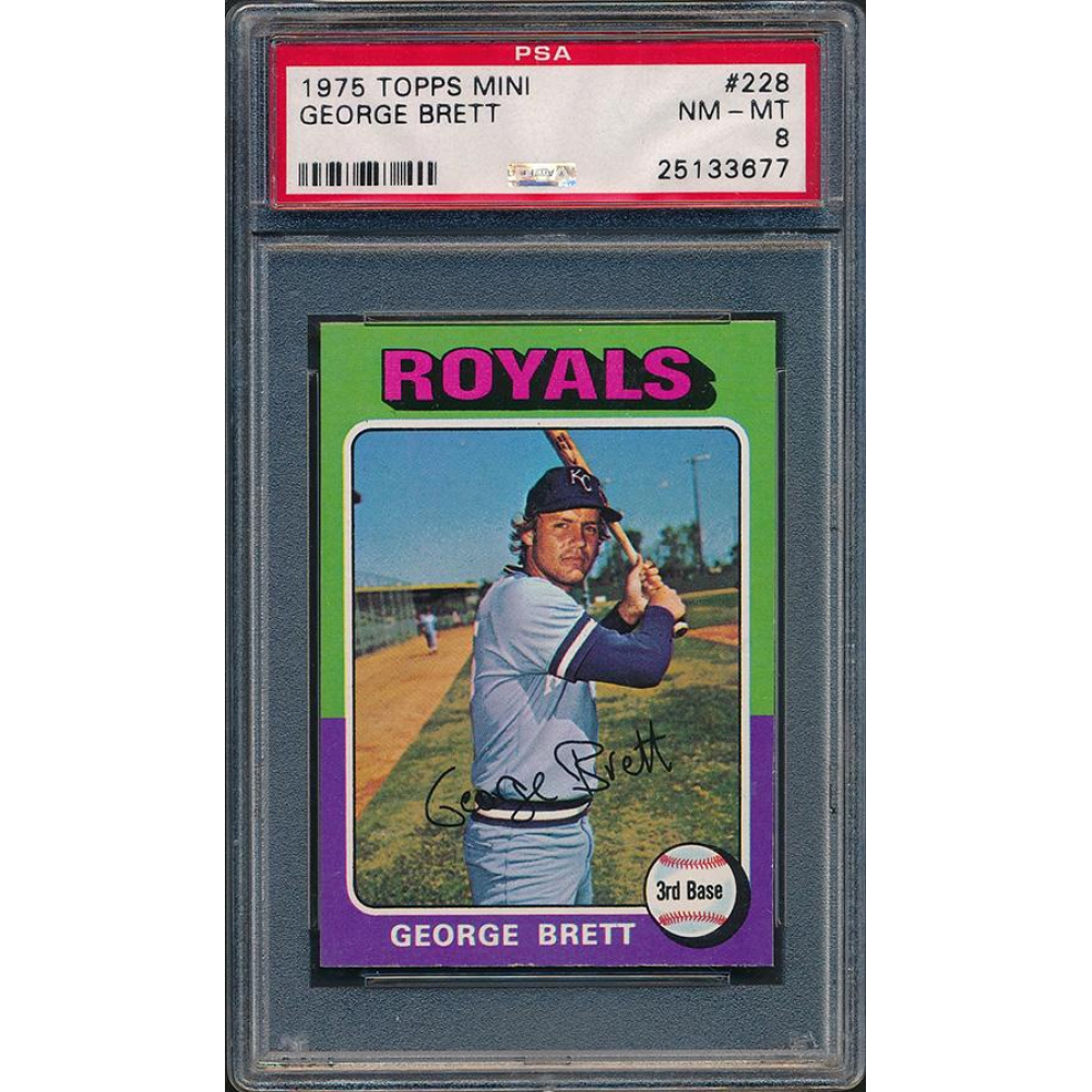 George Brett 1975 Topps Mini #228 RC (PSA 8) | Pristine Auction