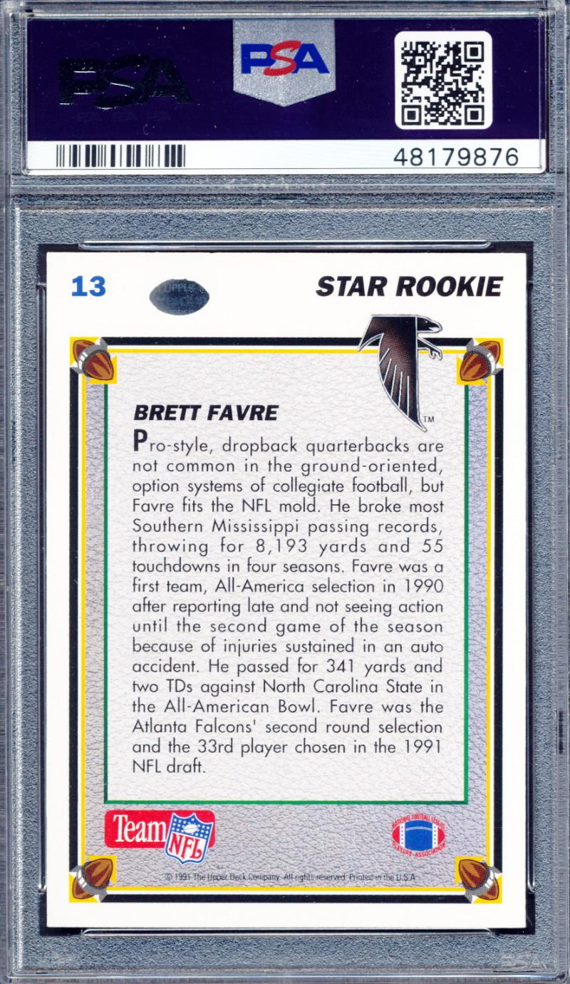 Brett Favre Signed 1991 Upper Deck #13 RC (PSA) | Pristine Auction