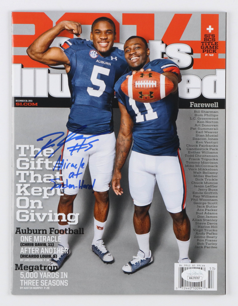 Ricardo Louis Signed 2013 Sports Illustrated Magazine Inscribed ...