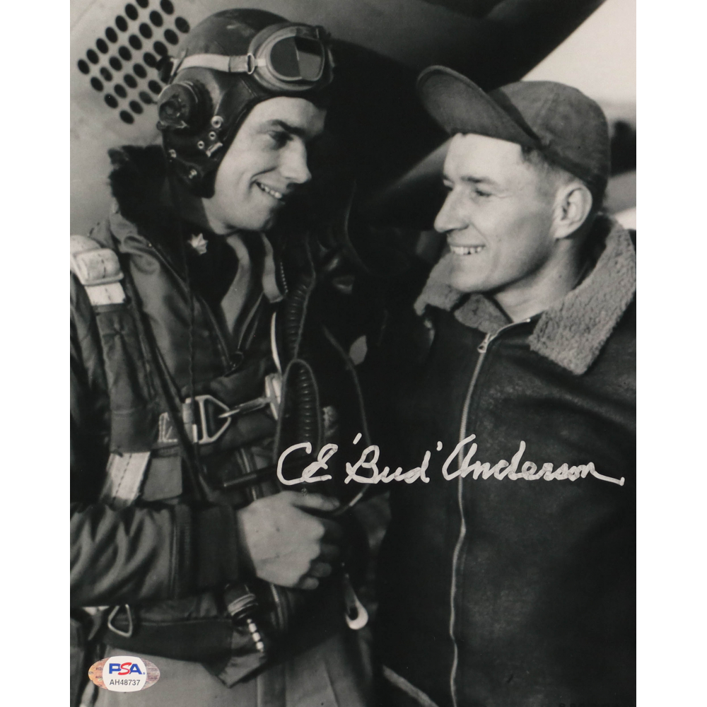 Bud Anderson Signed 8x10 Photo (PSA) | Pristine Auction