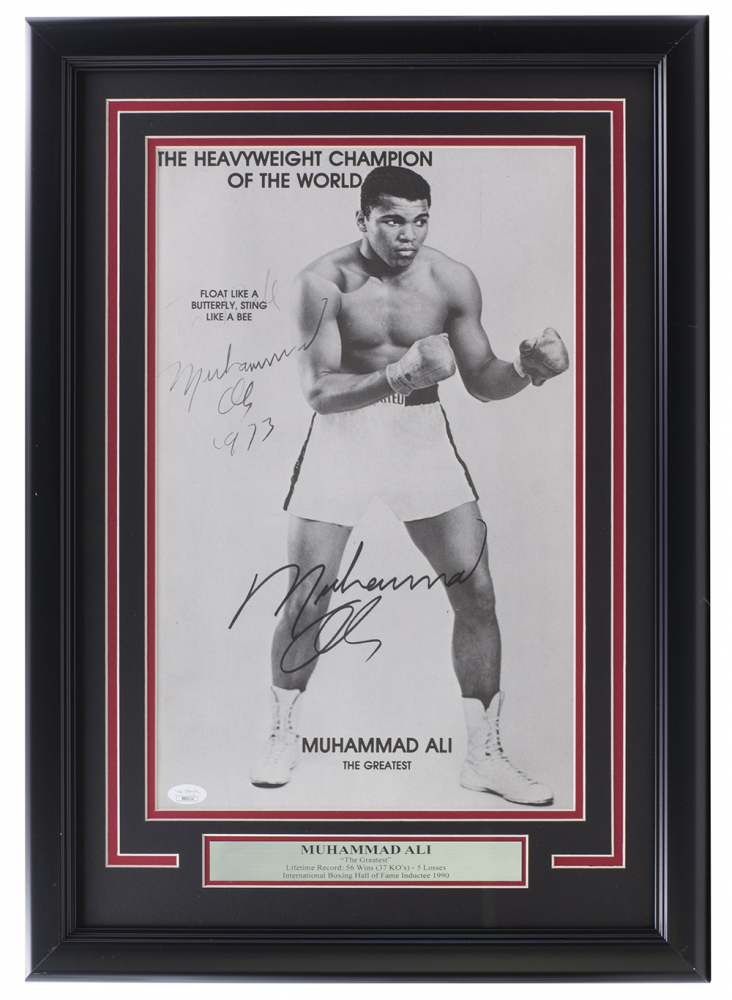 Muhammad Ali Signed Custom Framed Photo Display (JSA) | Pristine Auction