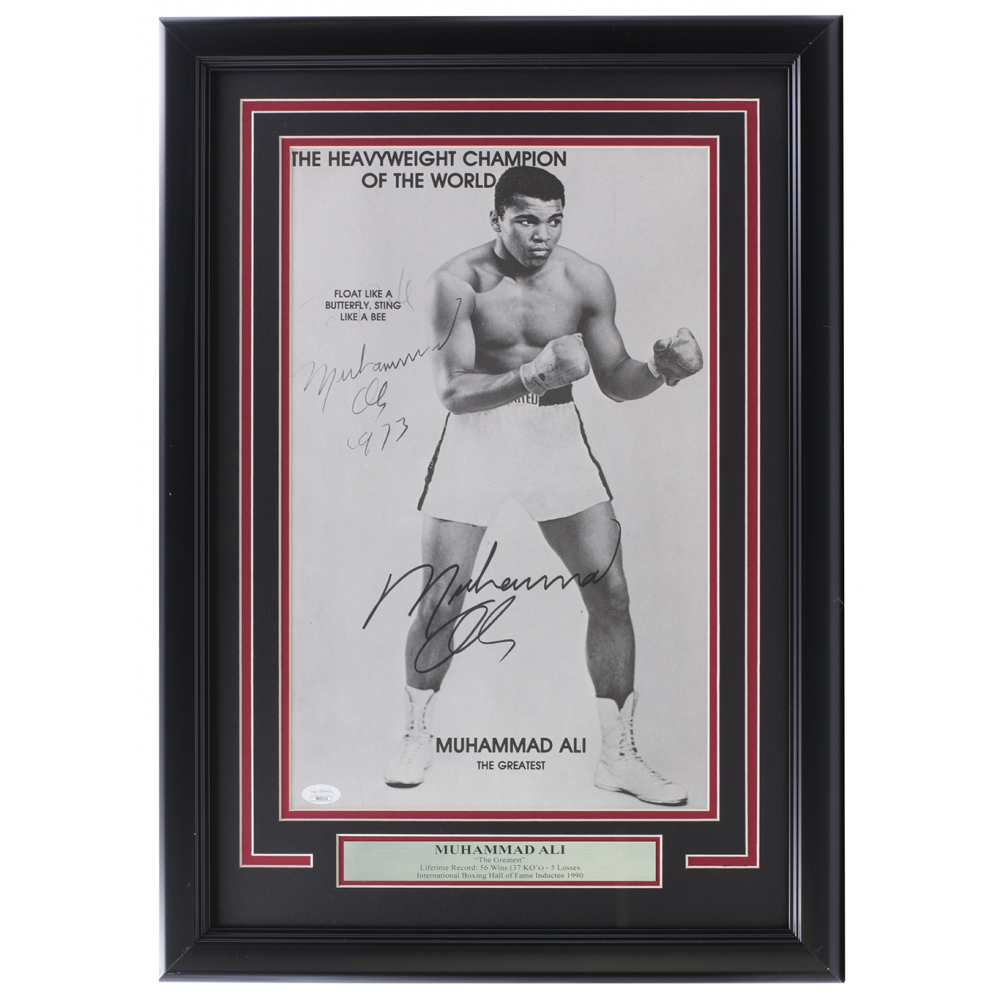 Muhammad Ali Signed Custom Framed Photo Display (JSA) | Pristine Auction