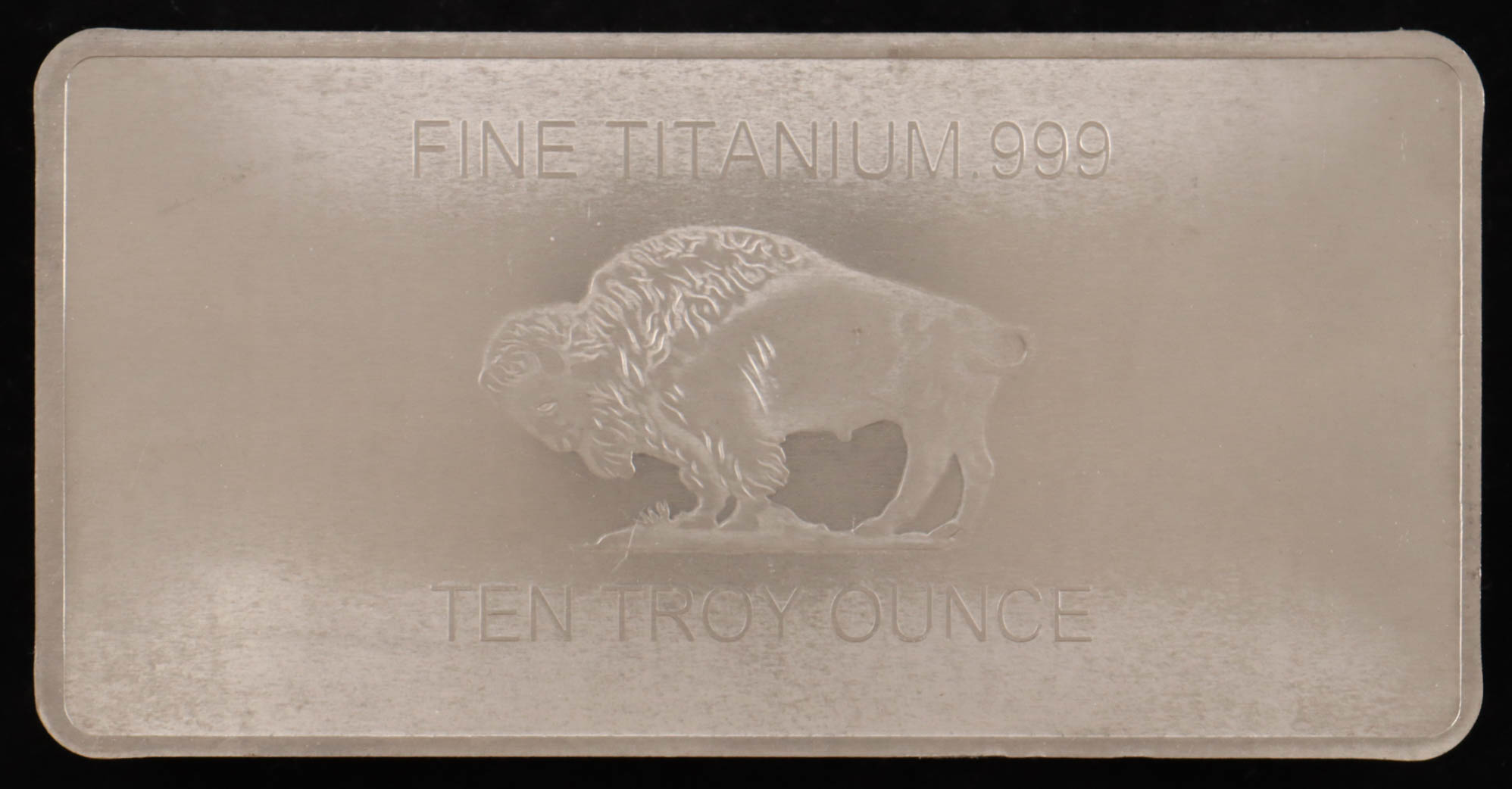 Ten Troy Ounce "Buffalo" .999 Fine Titanium Bullion Bar | Pristine Auction