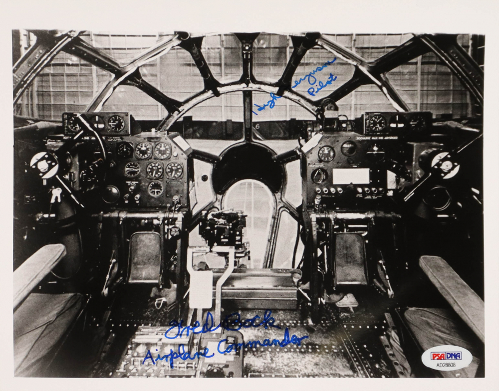 Hugh Ferguson & Frederick Bock Signed 8x10 Photo Inscribed "Pilot ...