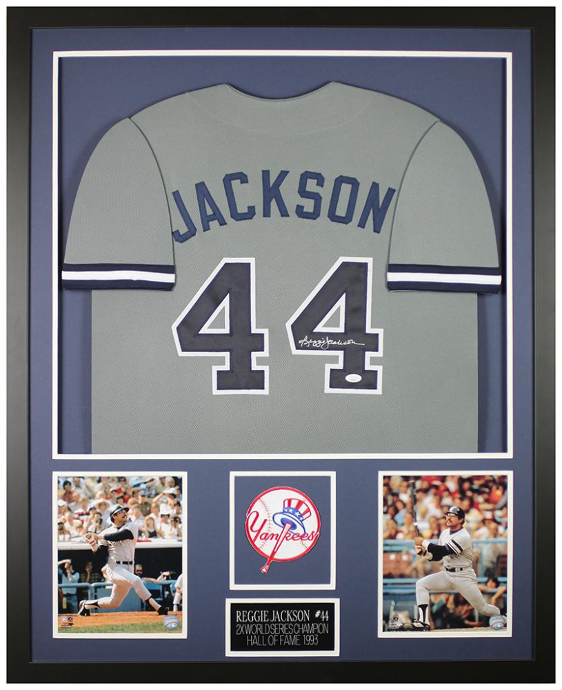 Reggie Jackson Signed Custom Framed Jersey Display (JSA) | Pristine Auction