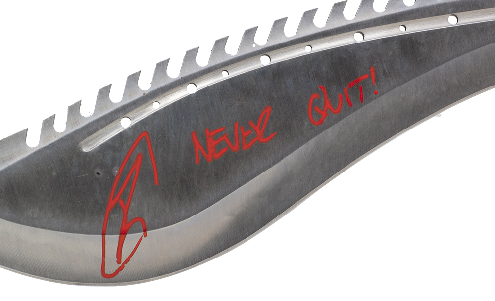 Robert O'Neill Signed Navy SEAL Scorpion Knife Inscribed "Never Quit ...