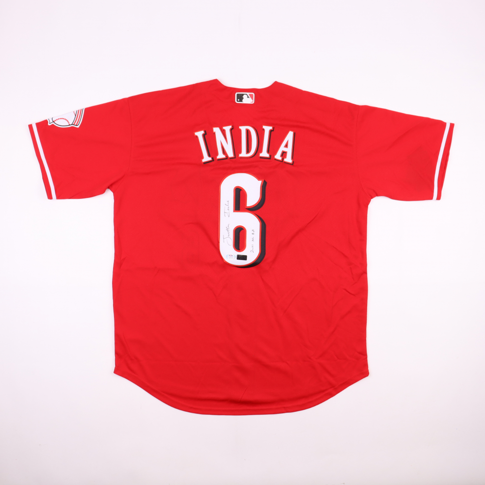 Jonathan India Signed Reds Jersey Inscribed " 2021 NL ROY" (PSA ...
