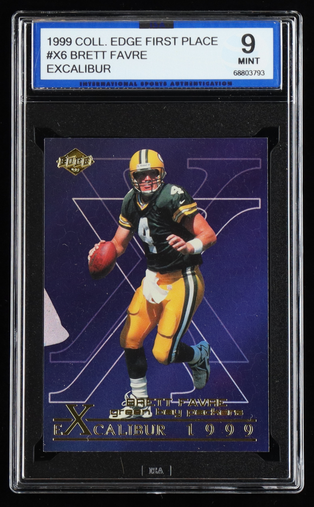 Brett Favre 1999 Collector's Edge First Place Excalibur #X6 (ISA 9) | Pristine Auction