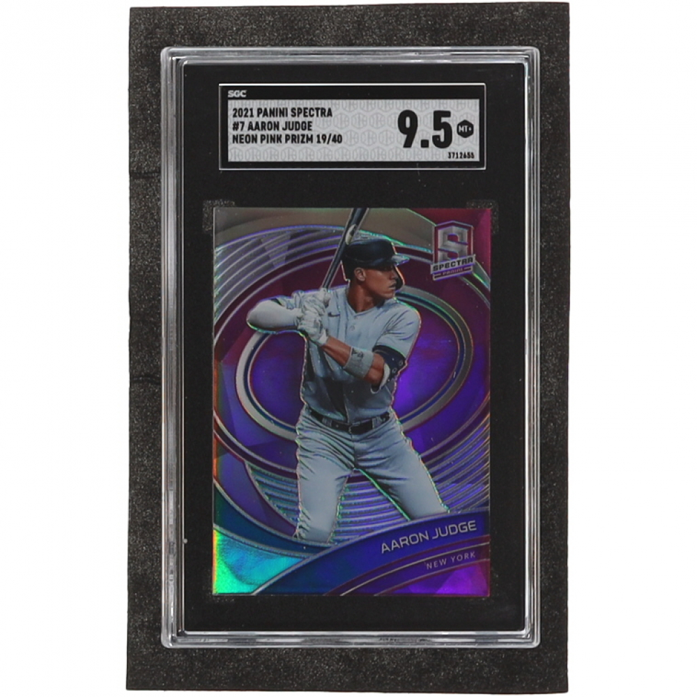 Aaron Judge 2021 Panini Spectra Neon Pink #7 #19/40 (SGC 9.5 ...