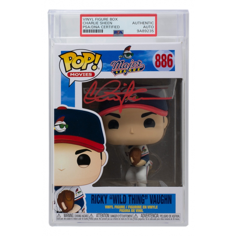 Charlie Sheen Signed "Major League" #886 Ricky 'Wild Thing' Vaughn ...