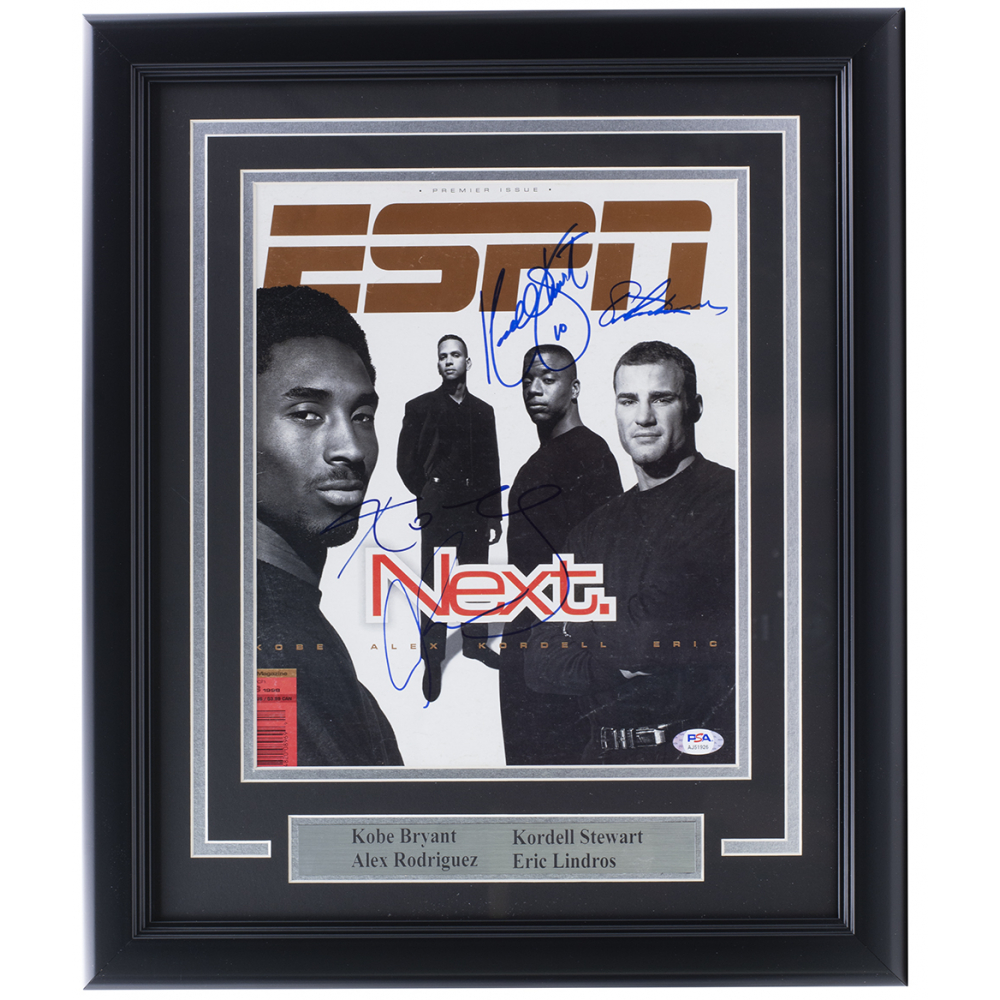 ESPN Magazine Custom Framed Display Signed by (4) with Kobe Bryant ...