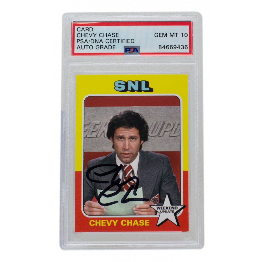 Chevy Chase Signed "Saturday Night Live" Custom Trading Card (PSA ...