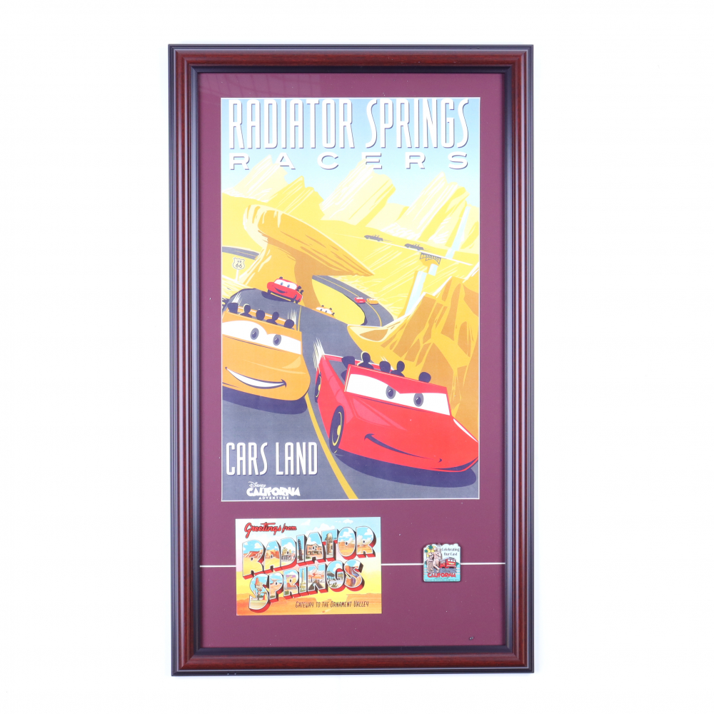 Disneyland Cars Land "Radiator Springs Racers" Custom Framed Print with ...
