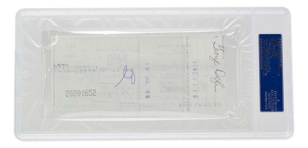 Michael Jordan Signed Bank Check (PSA) | Pristine Auction