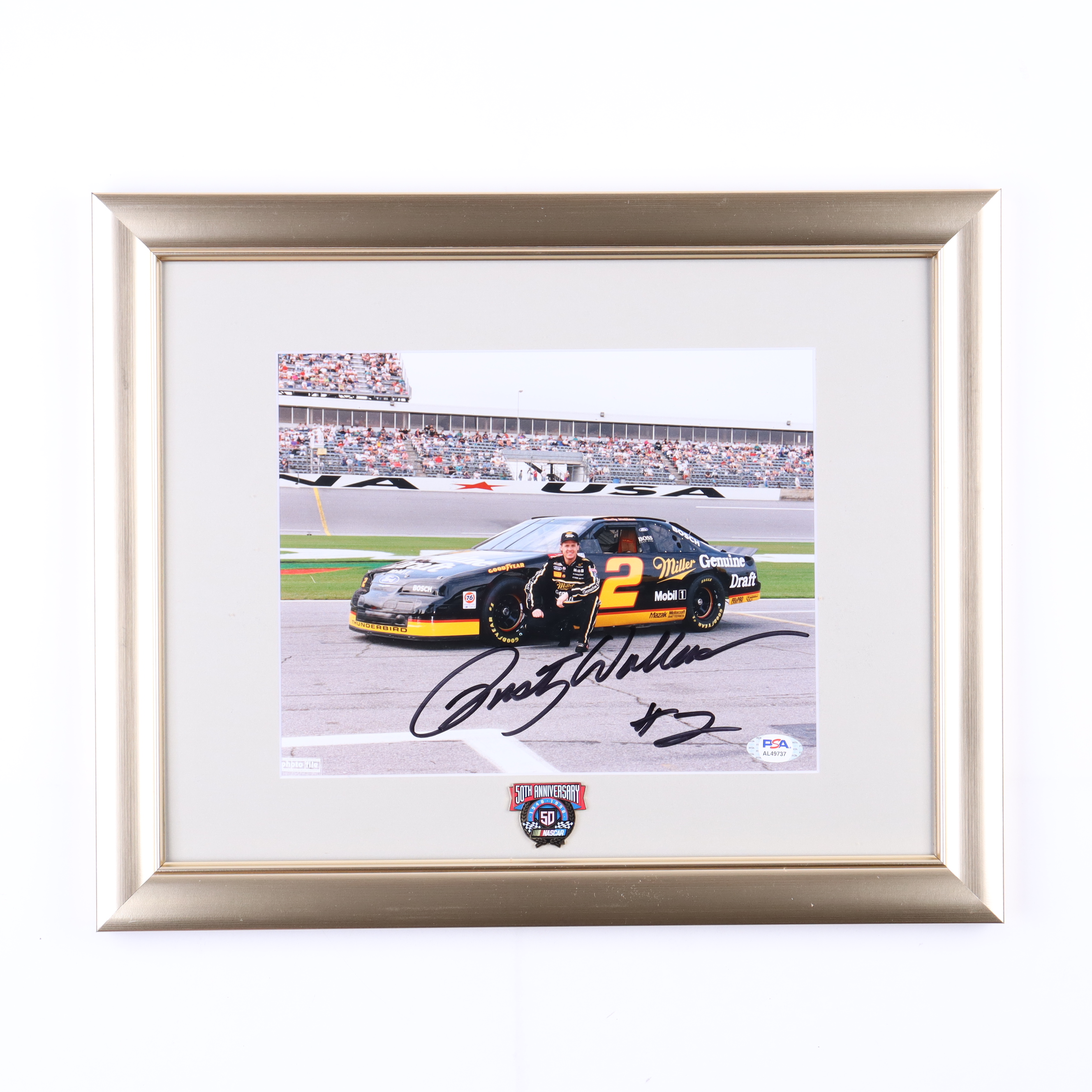 Rusty Wallace Signed NASCAR Custom Framed Photo with 50th Anniversary ...