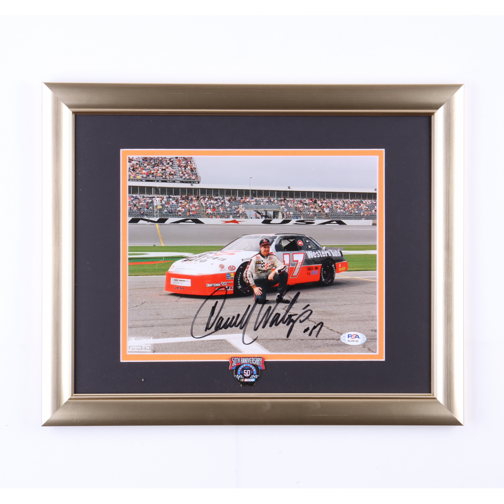 Darrell Waltrip Signed NASCAR Custom Framed Photo with 50th Anniversary ...