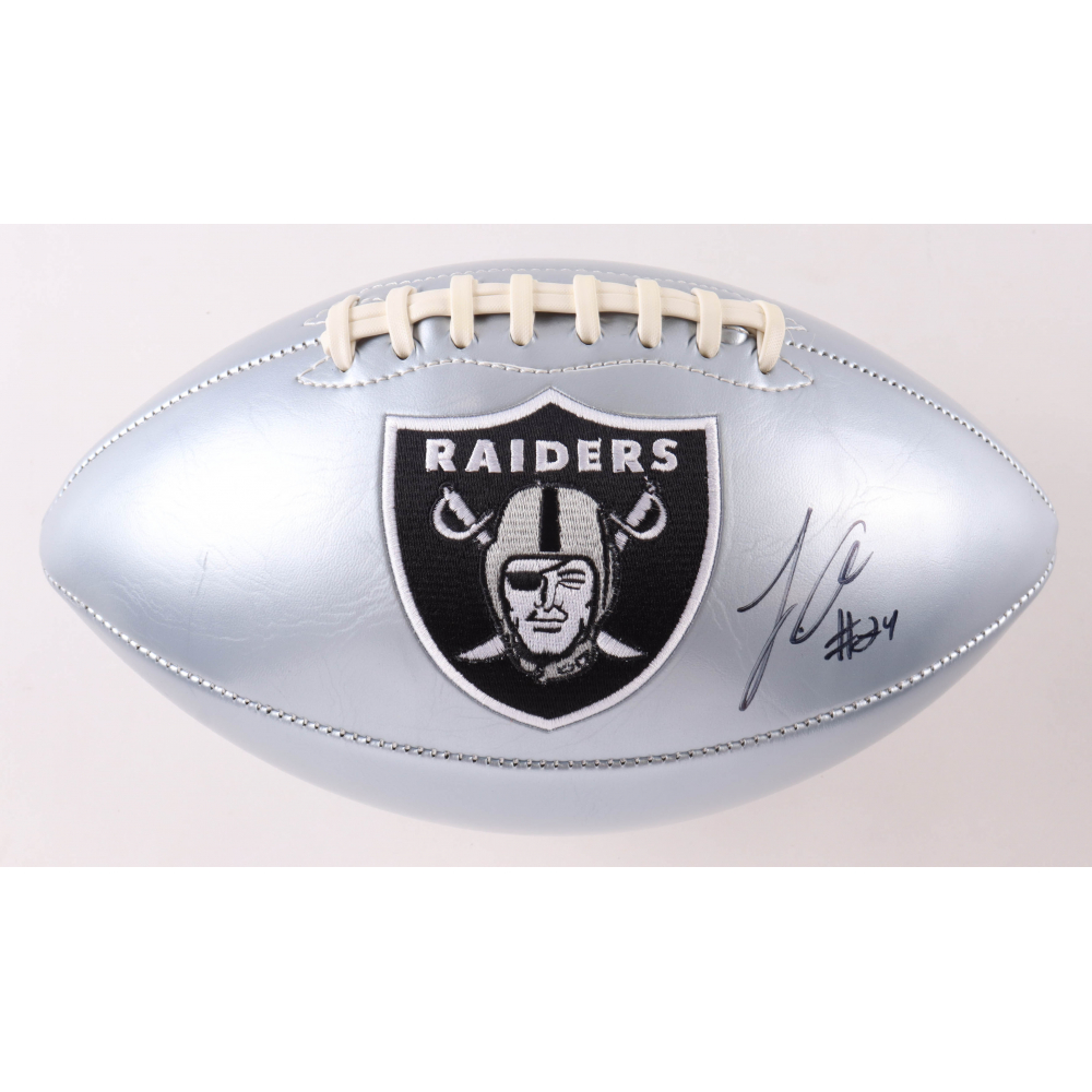Johnathan Abram Signed Raiders Logo Football (JSA & Players Ink ...