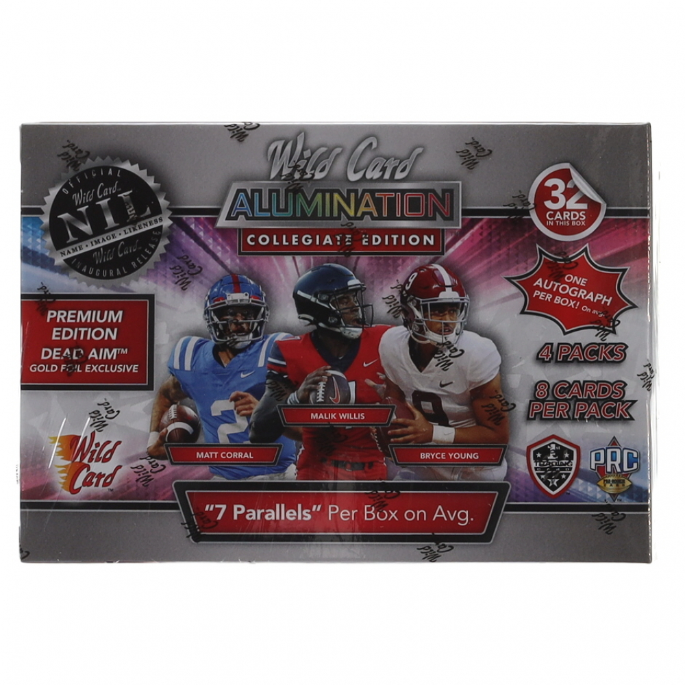 2021 Wild Card Alumination Collegiate Edition Football Blaster Box with ...