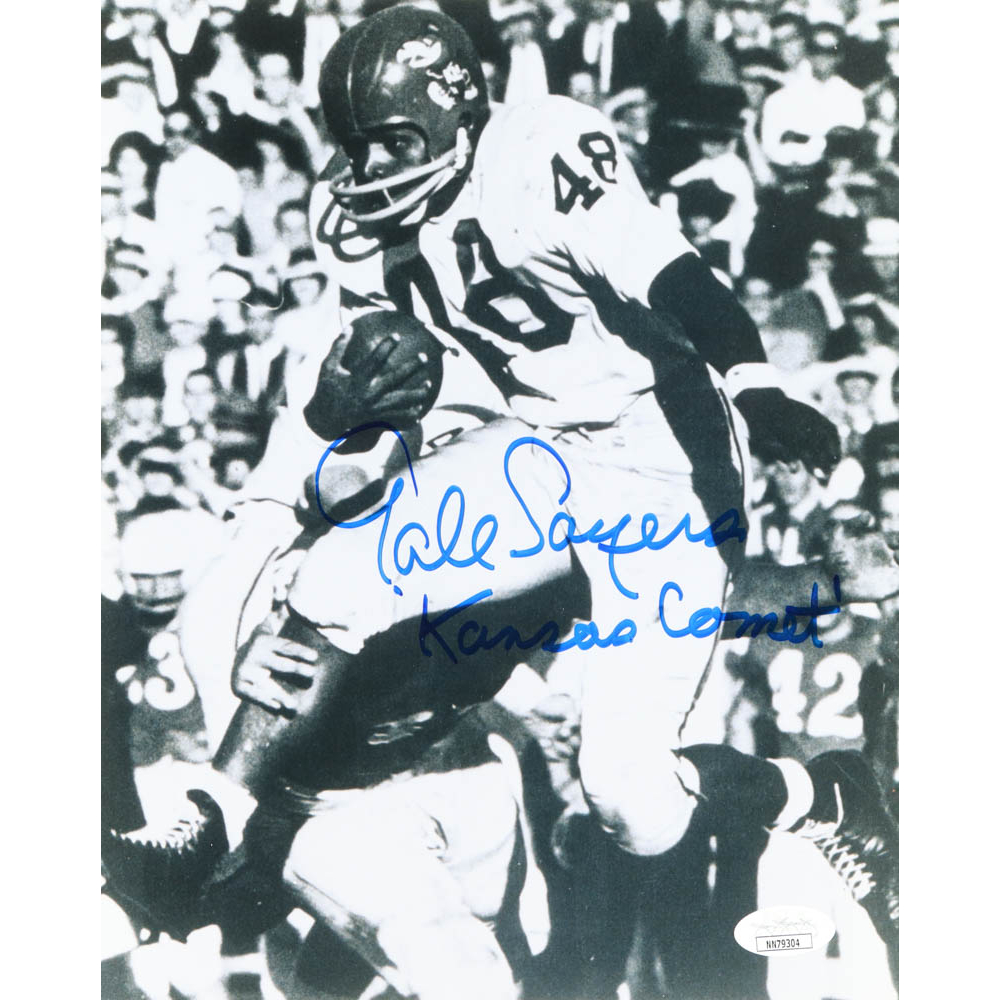 Gale Sayers Signed Kansas Jayhawks 8x10 Photo Inscribed "Kansas Comet ...