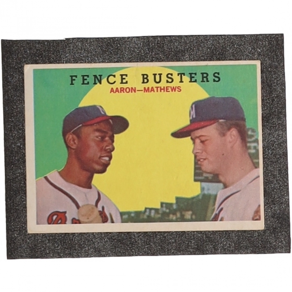 Hank Aaron / Eddie Mathews 1959 Topps #212 Fence Busters | Pristine Auction