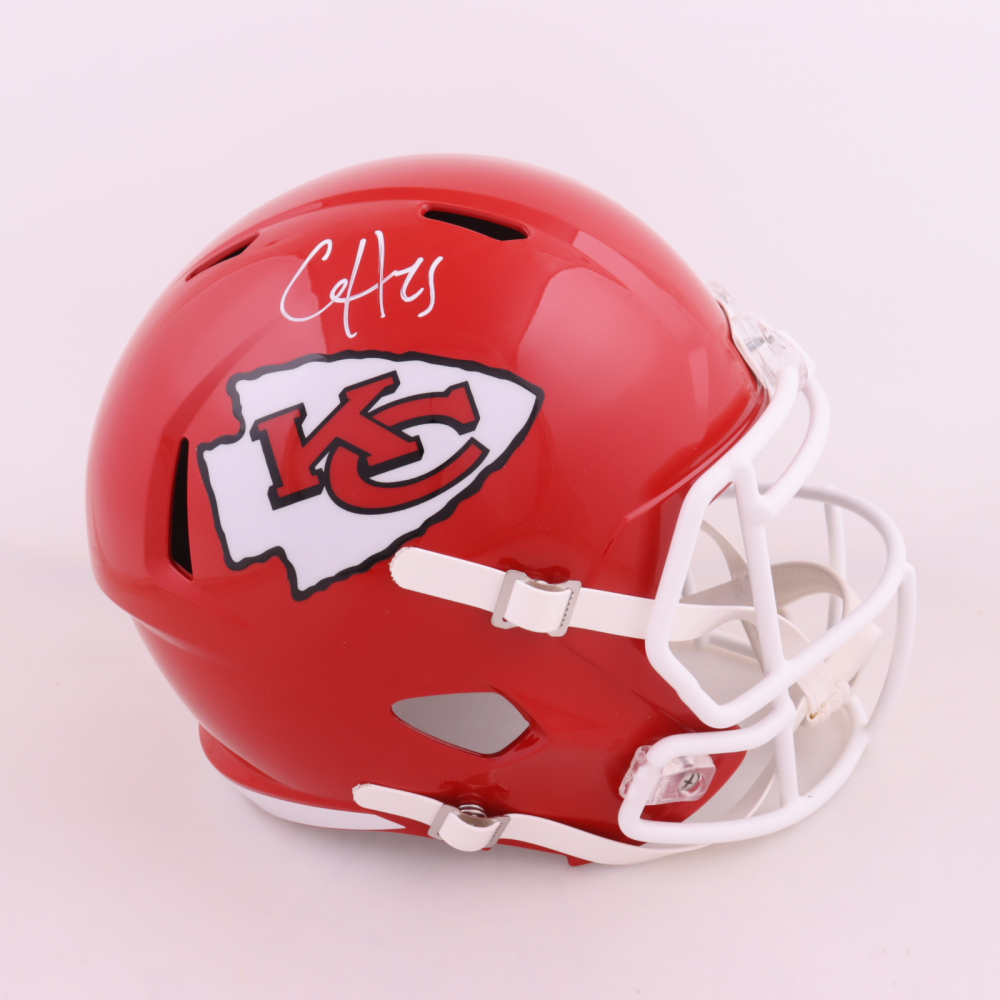 Clyde Edwards-Helaire Signed Chiefs Full-Size Speed Helmet (Beckett ...