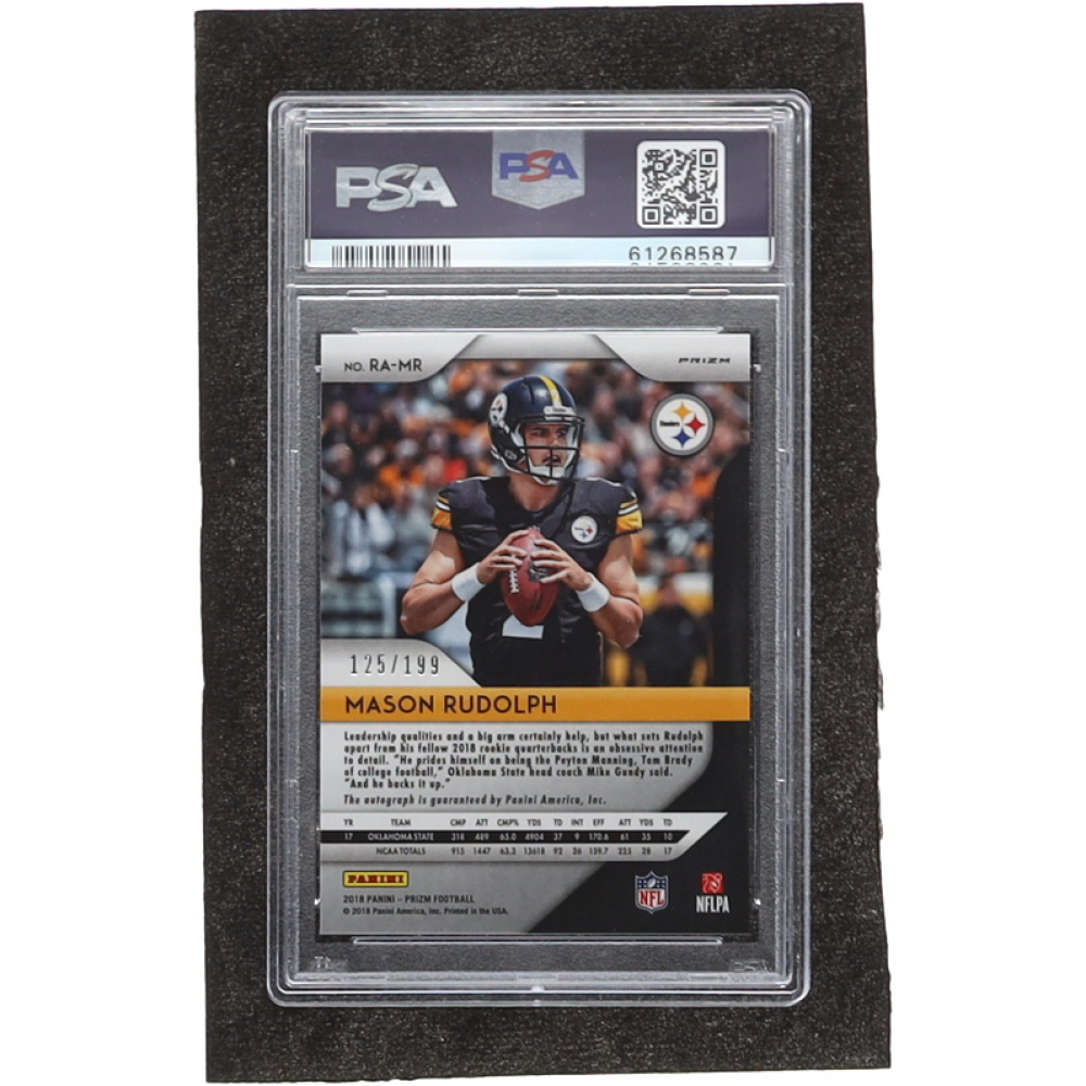 Mason Rudolph 2018 Panini Prizm Prizms Red Wave #225 (PSA 10 ...