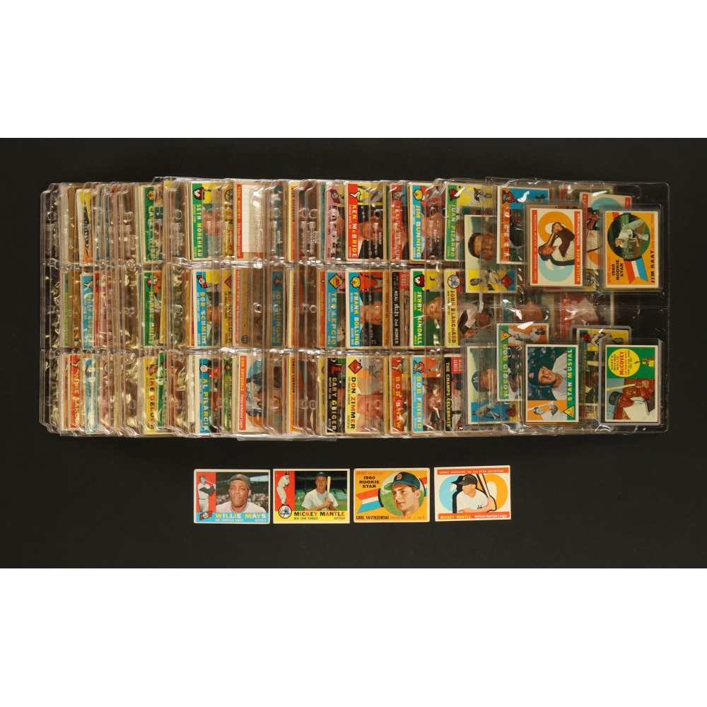 1960 Topps Baseball Complete Set of (572) Cards with Mickey Mantle #350 ...