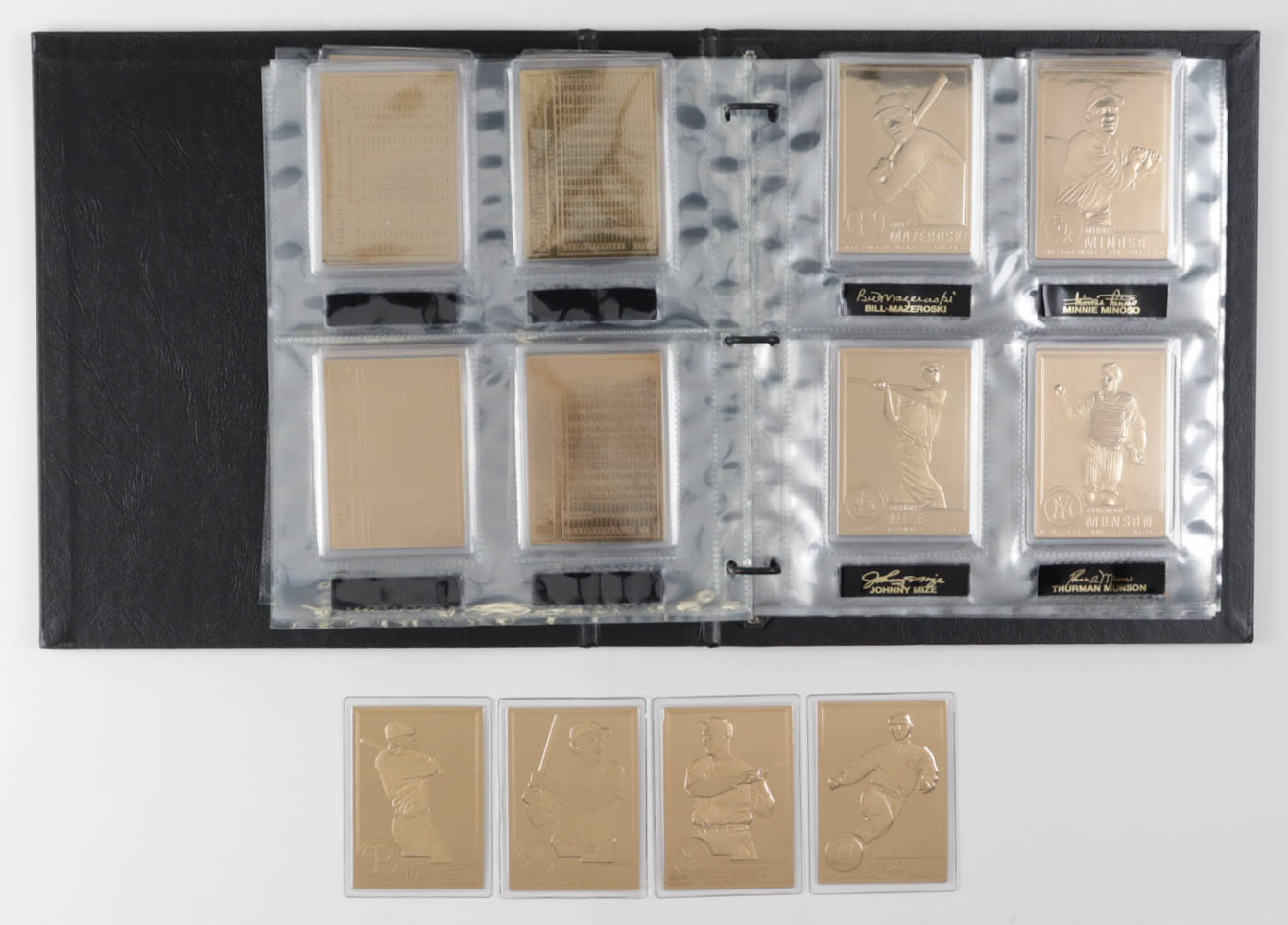 Complete Set of (50) 1996-03 Danbury Mint 22kt Gold Baseball Cards with ...