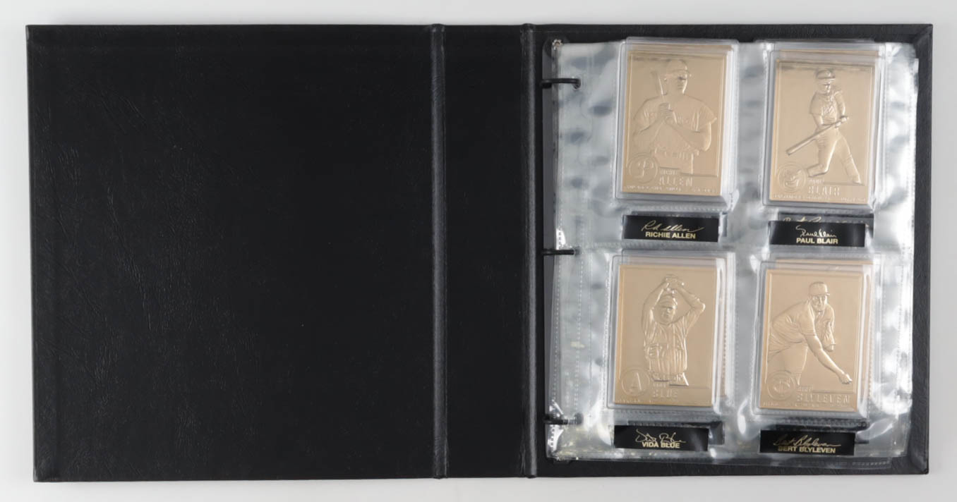 Complete Set of (50) 1996-03 Danbury Mint 22kt Gold Baseball Cards with ...