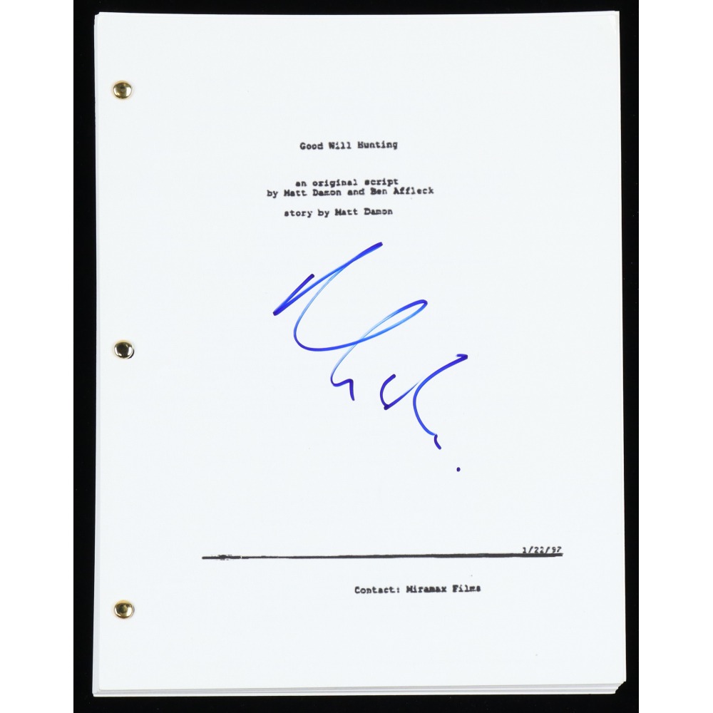 Matt Damon Signed "Good Will Hunting" Movie Script (AutographCOA ...